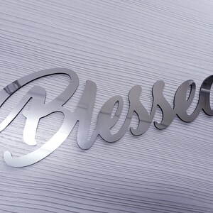 Blessed Sign Metal Silver or Gold Mirror,blessed Sings House Decor,wall ...