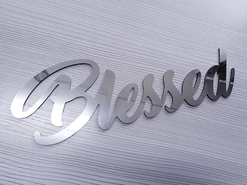 Blessed Sign Metal Silver or Gold Mirror,blessed Sings House Decor,wall ...