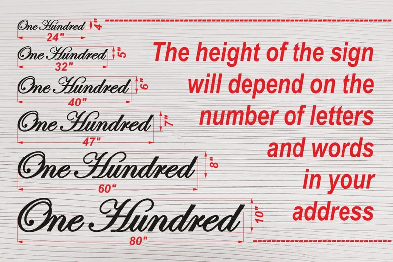 Script Address Sign, Modern House Numbers, Address Sign, Script House ...