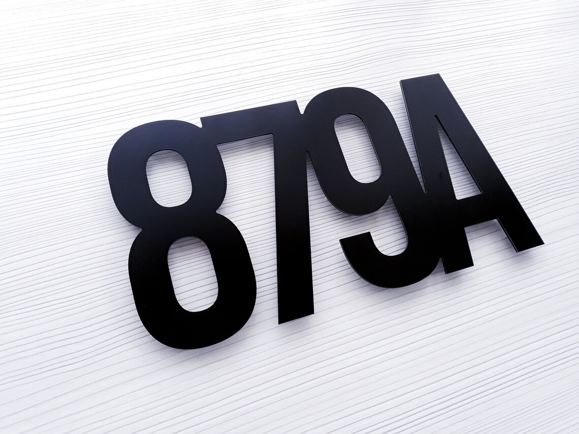 House Numbers METAL Sign Blackmetal Aluminum Address Custom - Etsy