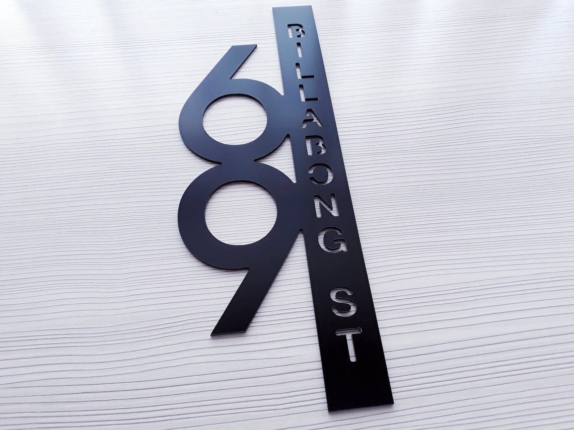 Outdoor Signs House numbers vertical house number vertical | Etsy