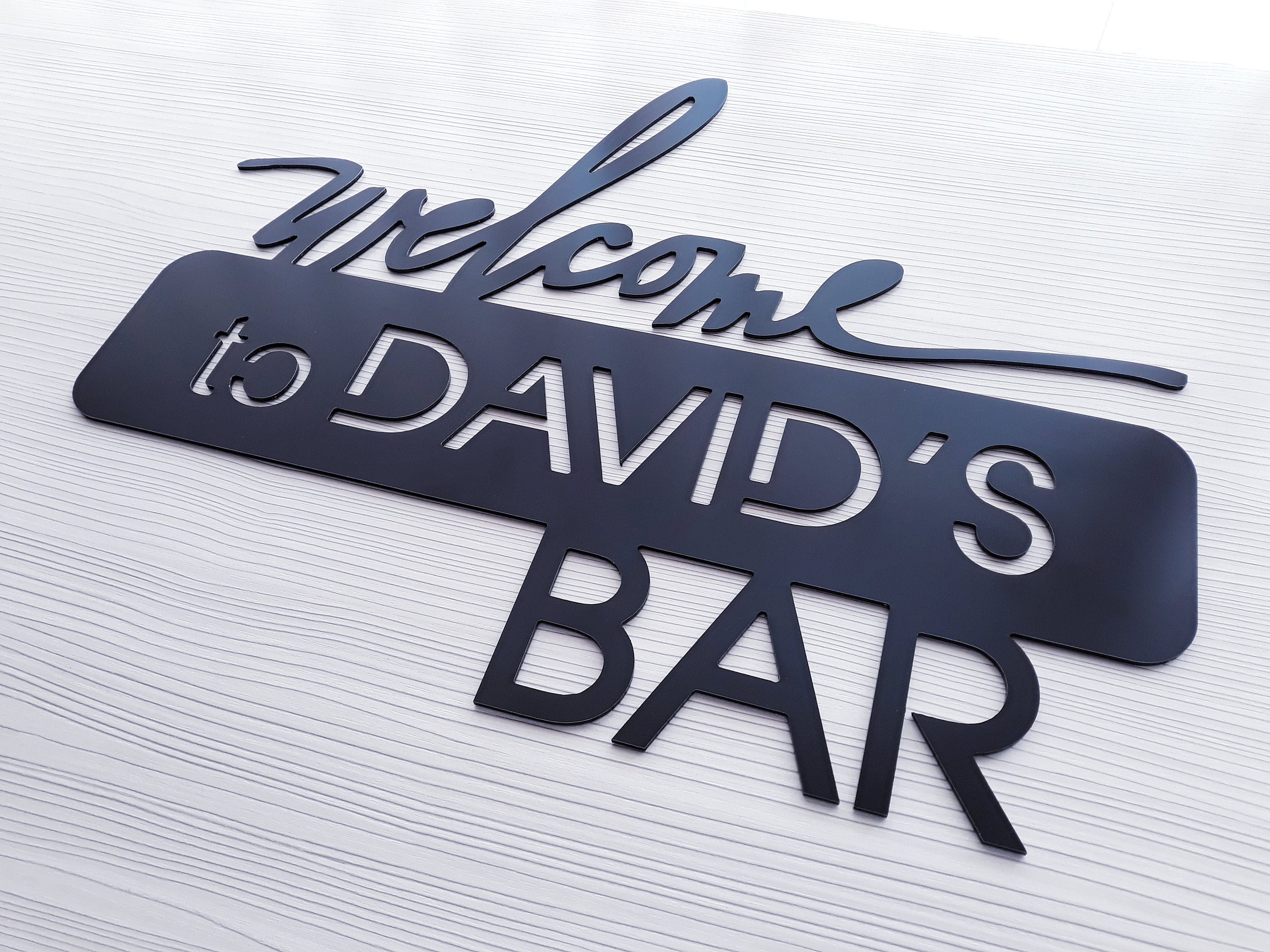 Custom Name Bar Sign Metalname Bar Sings House Decorwall - Etsy