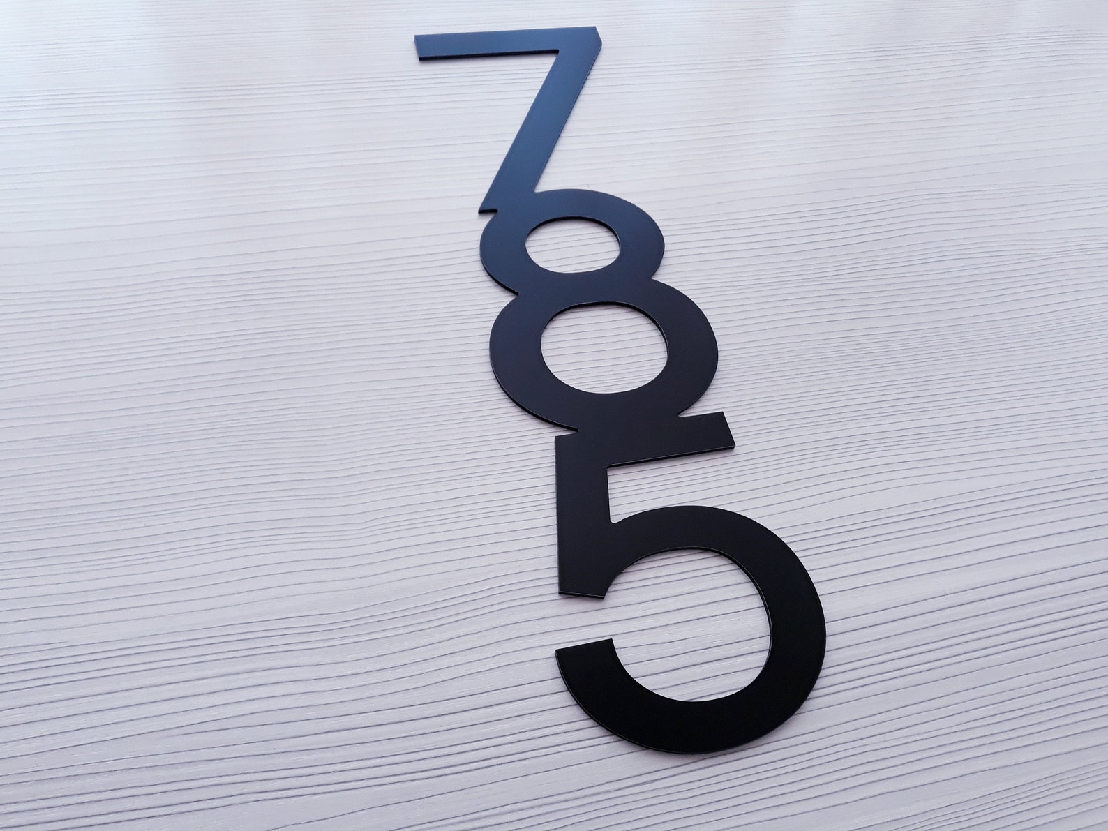 Outdoor Signs House Numbers Vertical, House Number Vertical Gift, House ...