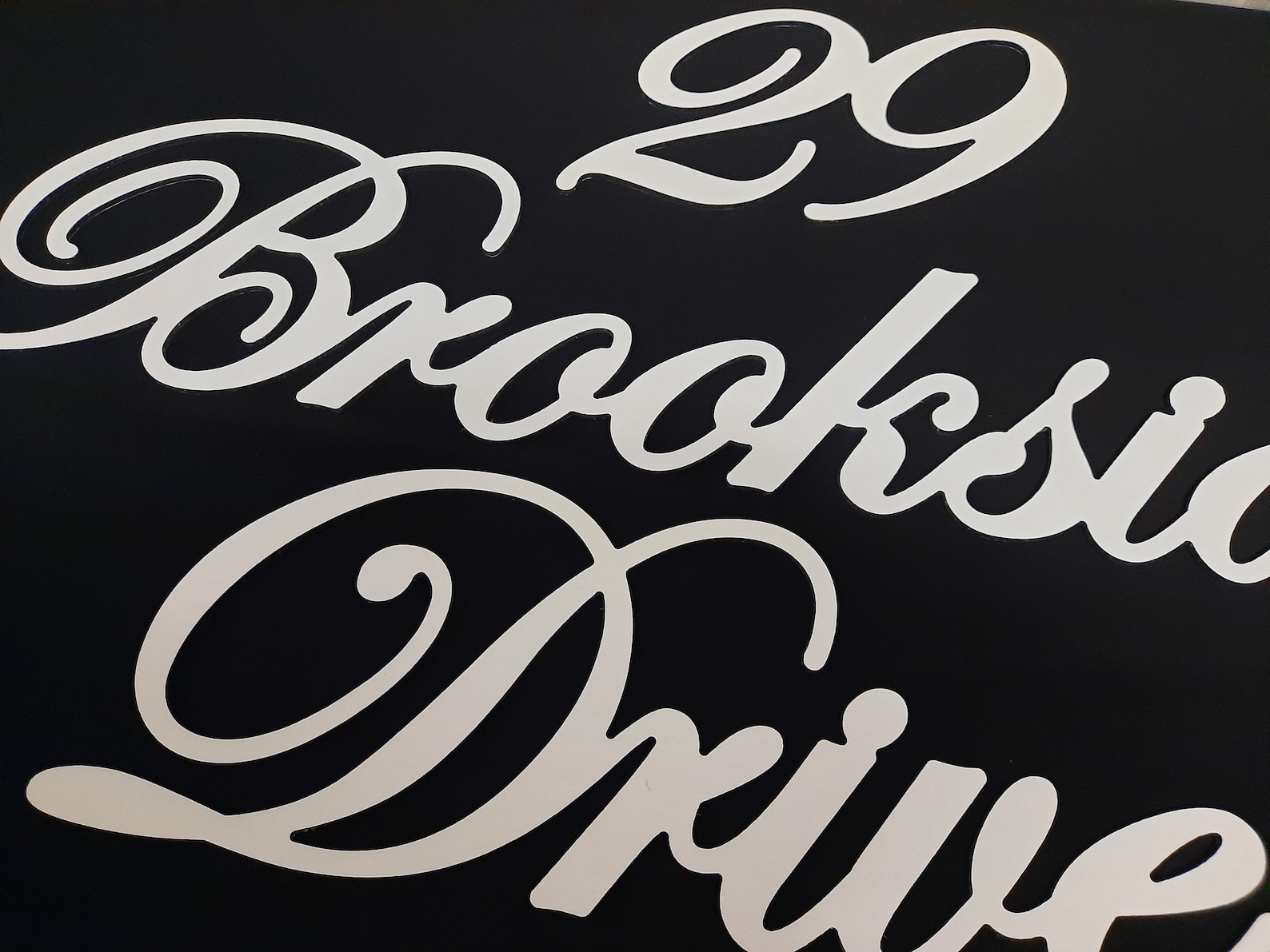 Script Address Sign Metalscript House Numberscustom House | Etsy