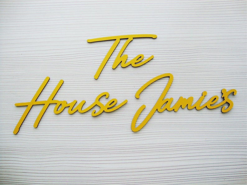 Personalized Script House Number Sign With Street Name, Custom Cursive ...