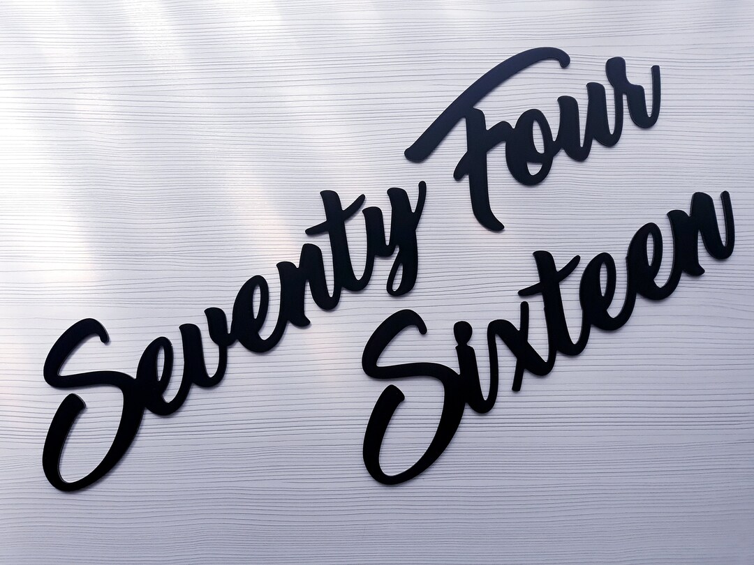 Script Address Sign Metal,script House Numbers,custom House Numbers ...