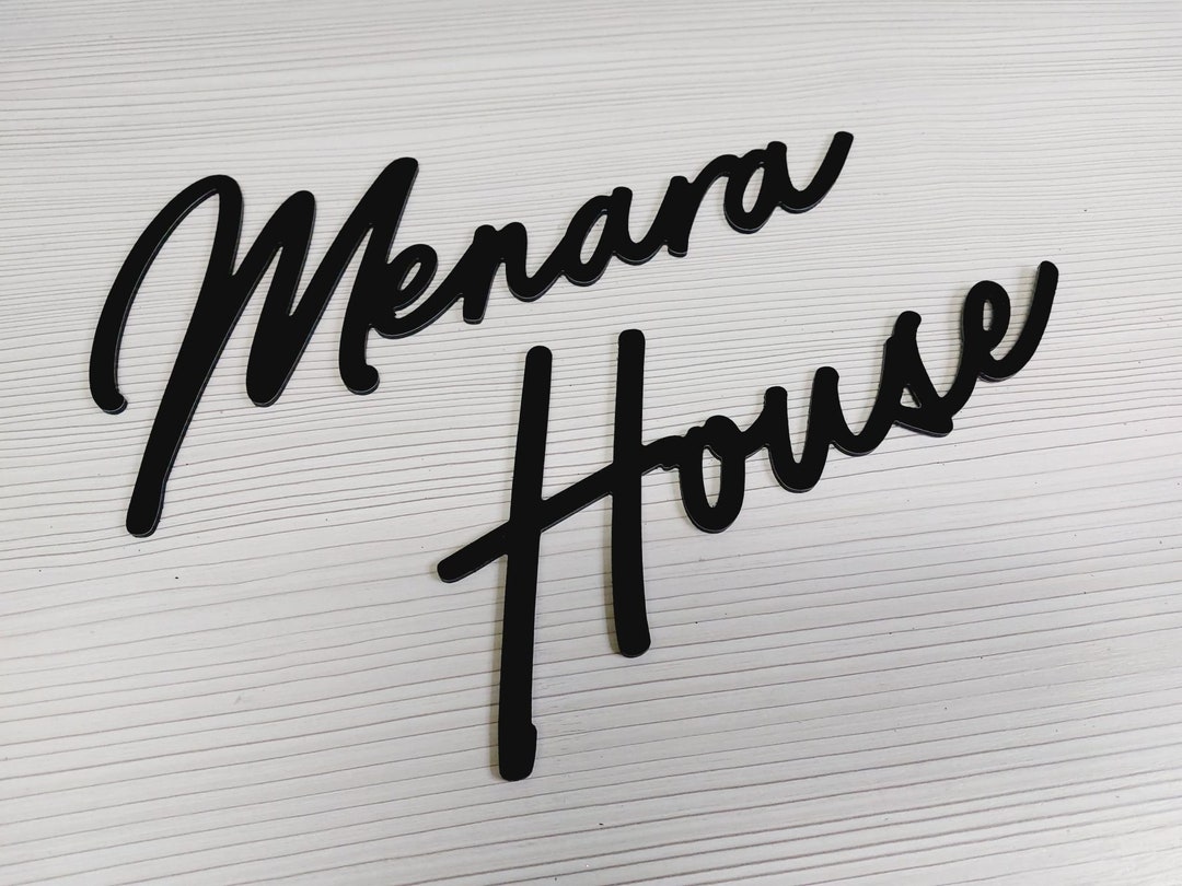 Script Address Sign ,script House Numbers, Custom House Numbers Sign ...