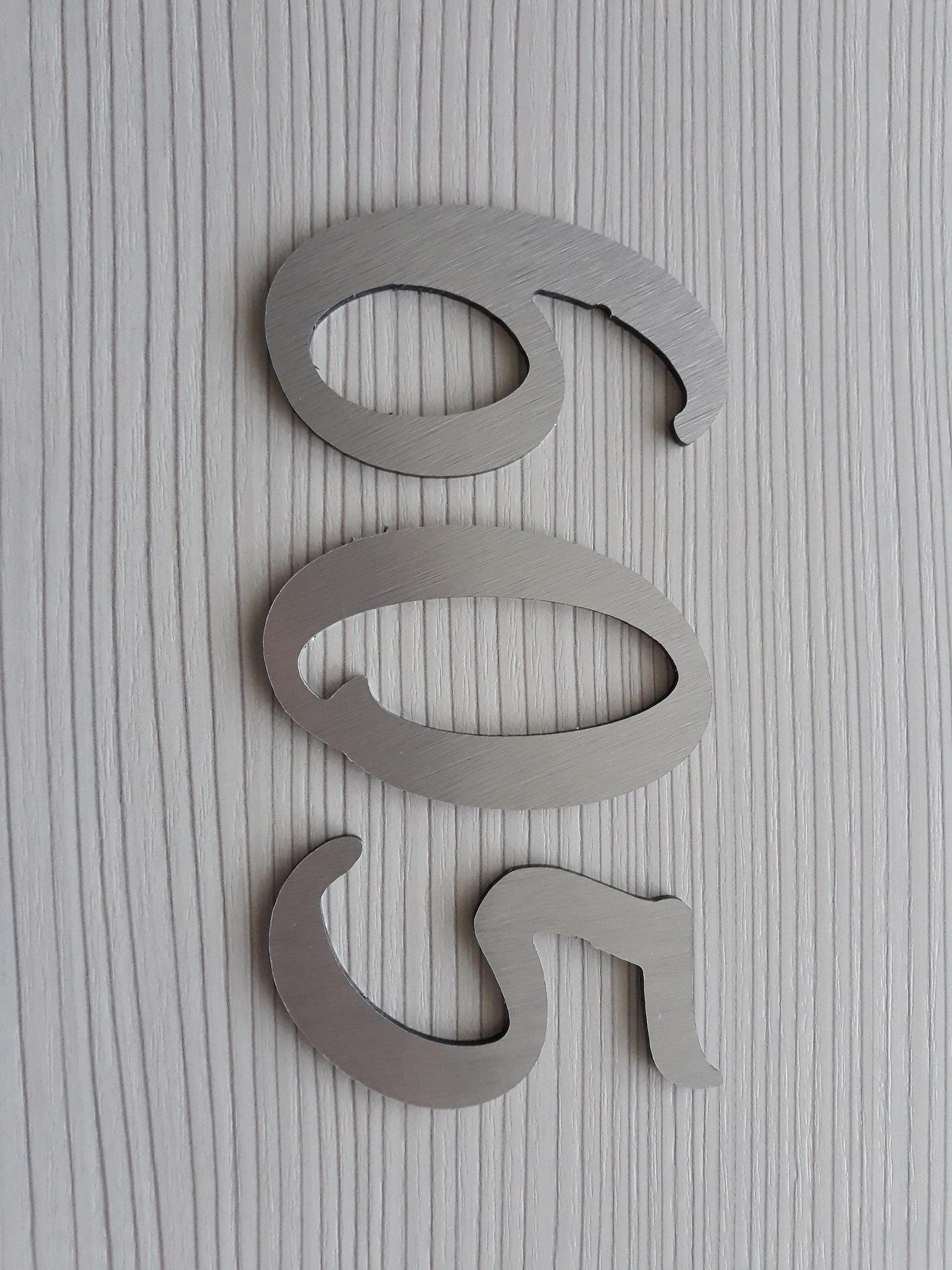 Metal house numbers script house number sign metal aluminum | Etsy