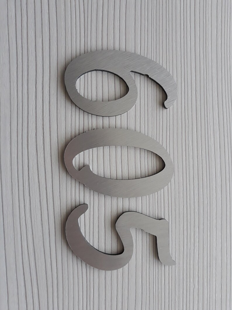 Metal house numbers script house number sign metal aluminum | Etsy