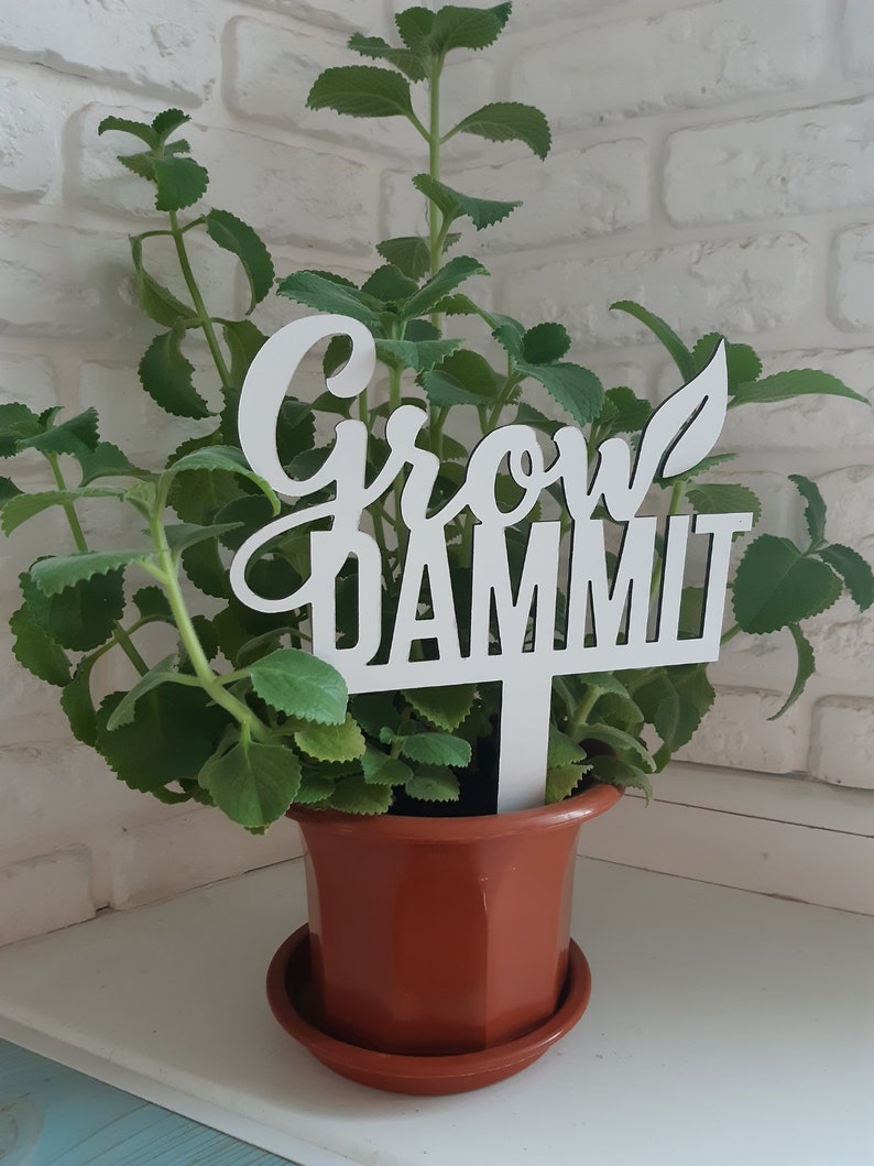 Grow Dammit Garden Metal Sign Metal Grow Dammit Signs - Etsy
