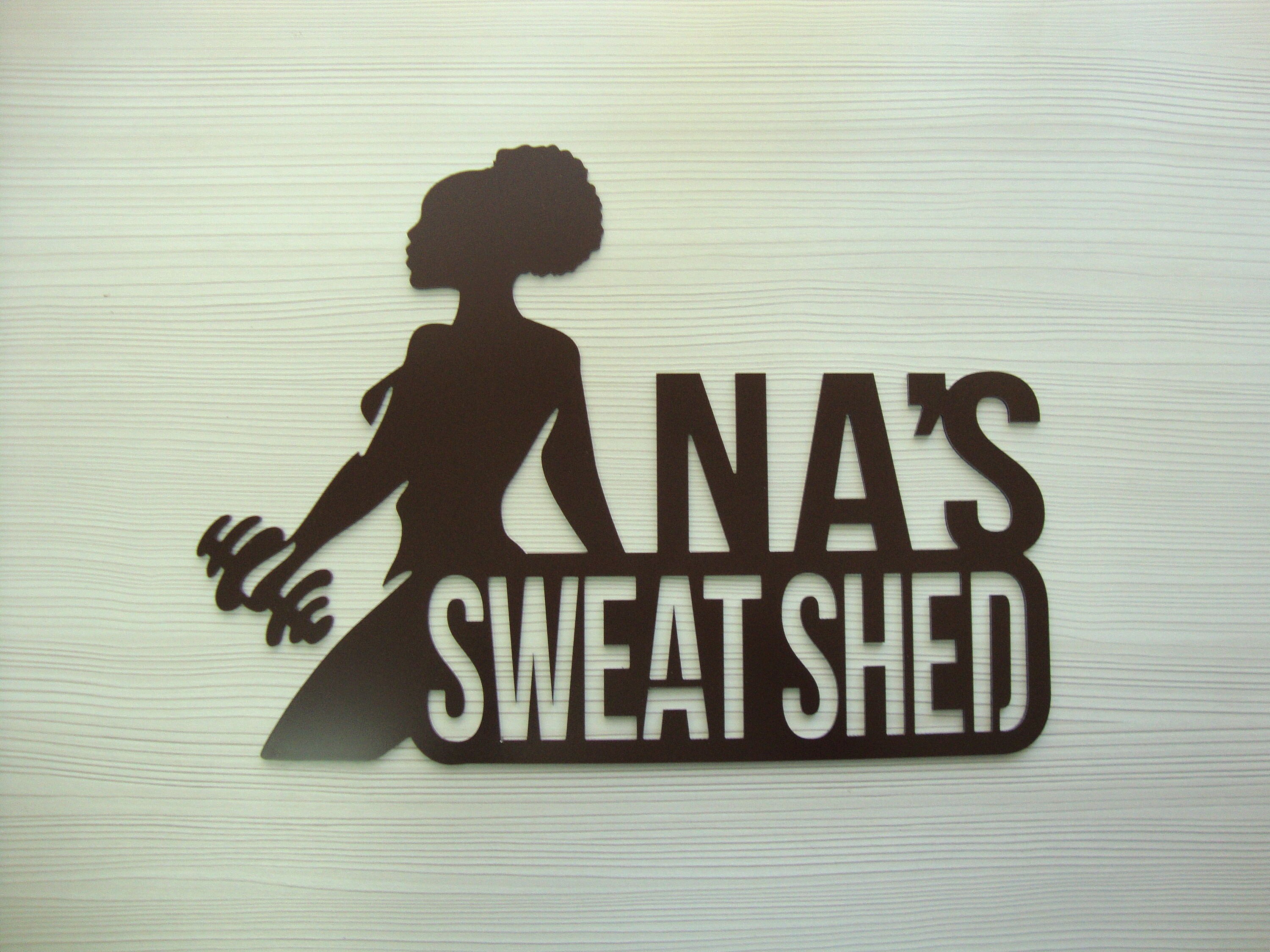 Sweat Shed Custom Sweat Shed Gym Sign Girl Woman | Etsy