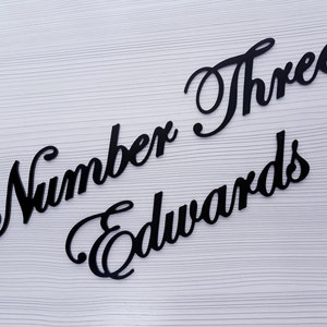 Script Address Sign Metalscript House Numberscustom House | Etsy