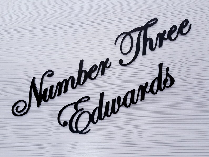 Script Address Sign Metalscript House Numberscustom House | Etsy