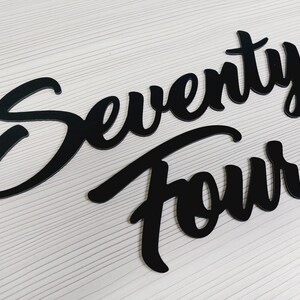 Script Address Sign Metal, Custom House Numbers Sign Cursive, Metal ...