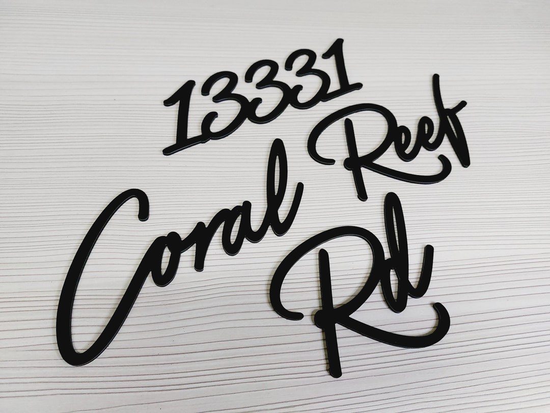 Script Address Sign ,script House Numbers, Custom House Numbers Sign ...