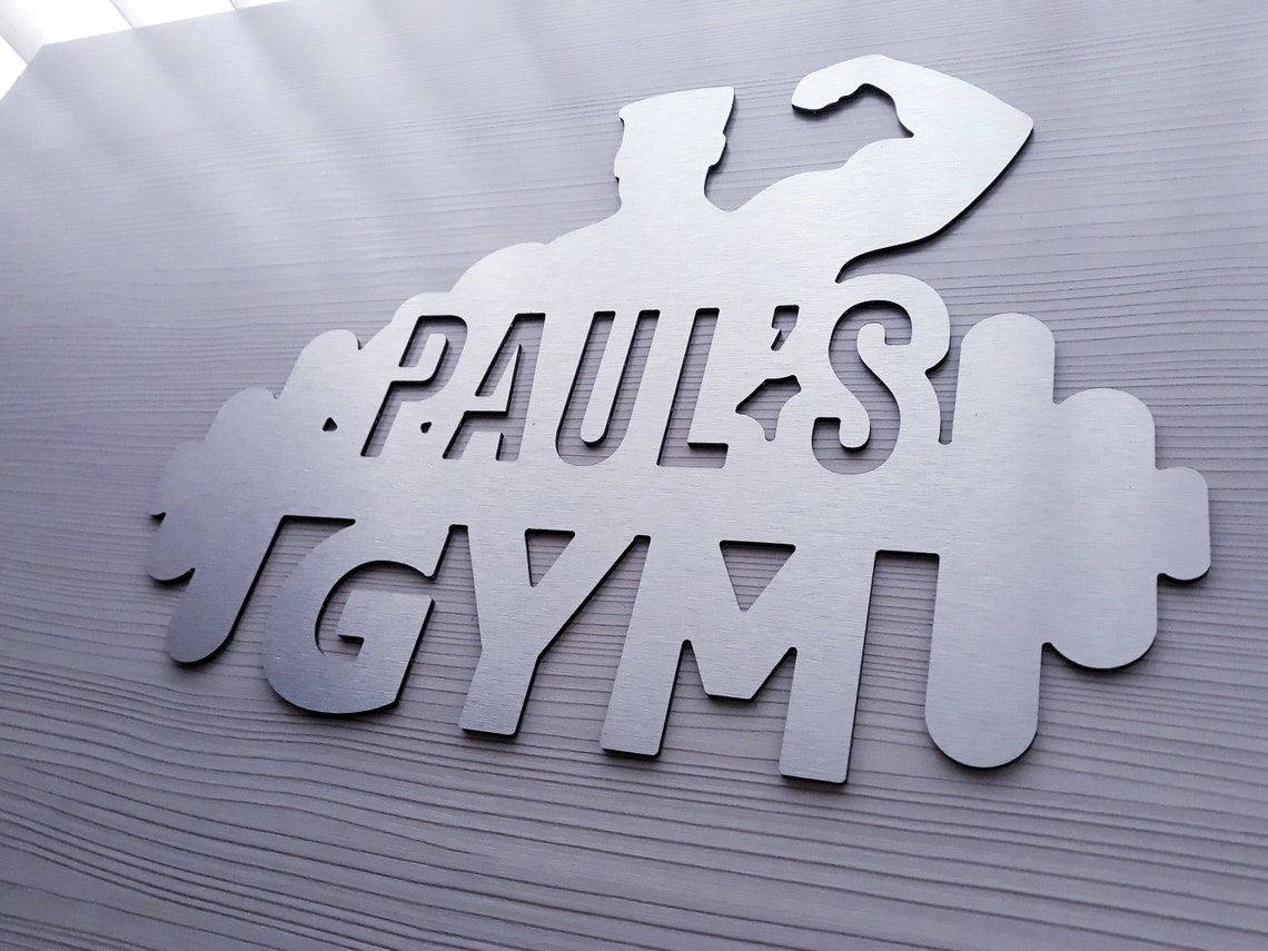 Custom Gym Signpersonalized Home Gym Signcustom Metal Gym - Etsy