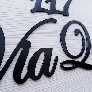 Script Address Sign Metal,garage Address Script,script House Numbers ...