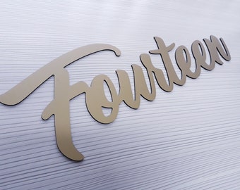 Script Address Sign Metal Custom House Numbers Sign Cursive | Etsy