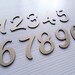 Metal House Numbers Script House Number Sign Metal Aluminum - Etsy