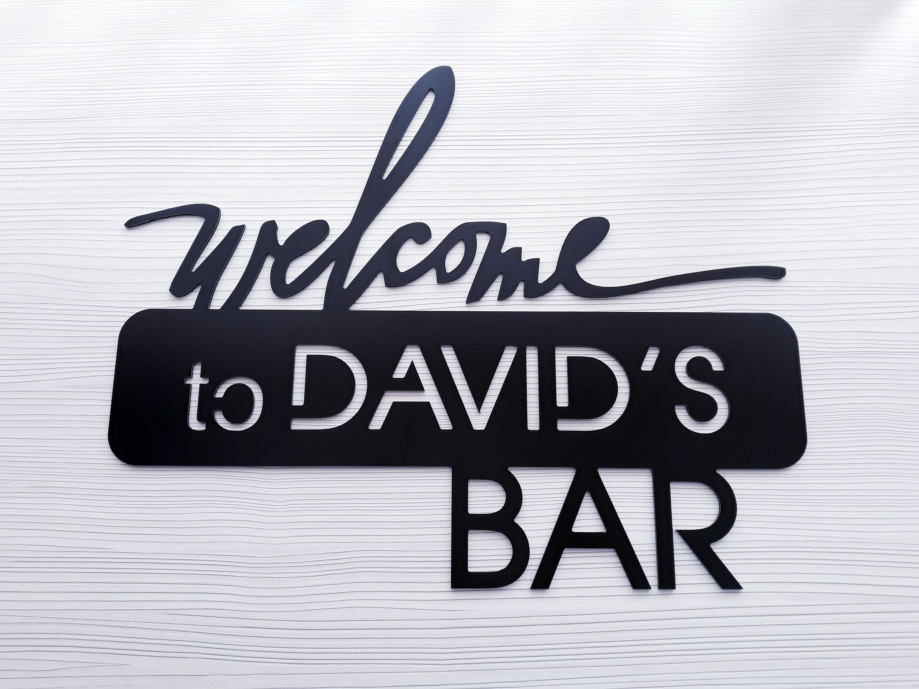 Custom Name Bar Sign Metalname Bar Sings House Decorwall - Etsy