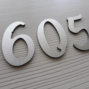 Metal House Numbers Script, House Number Sign, Metal Aluminum Address ...