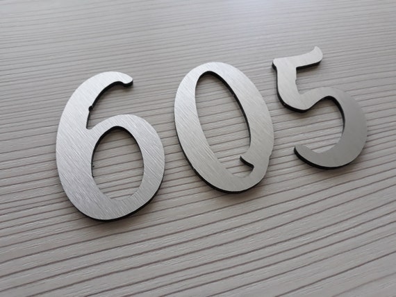 Metal house numbers script house number sign metal aluminum | Etsy