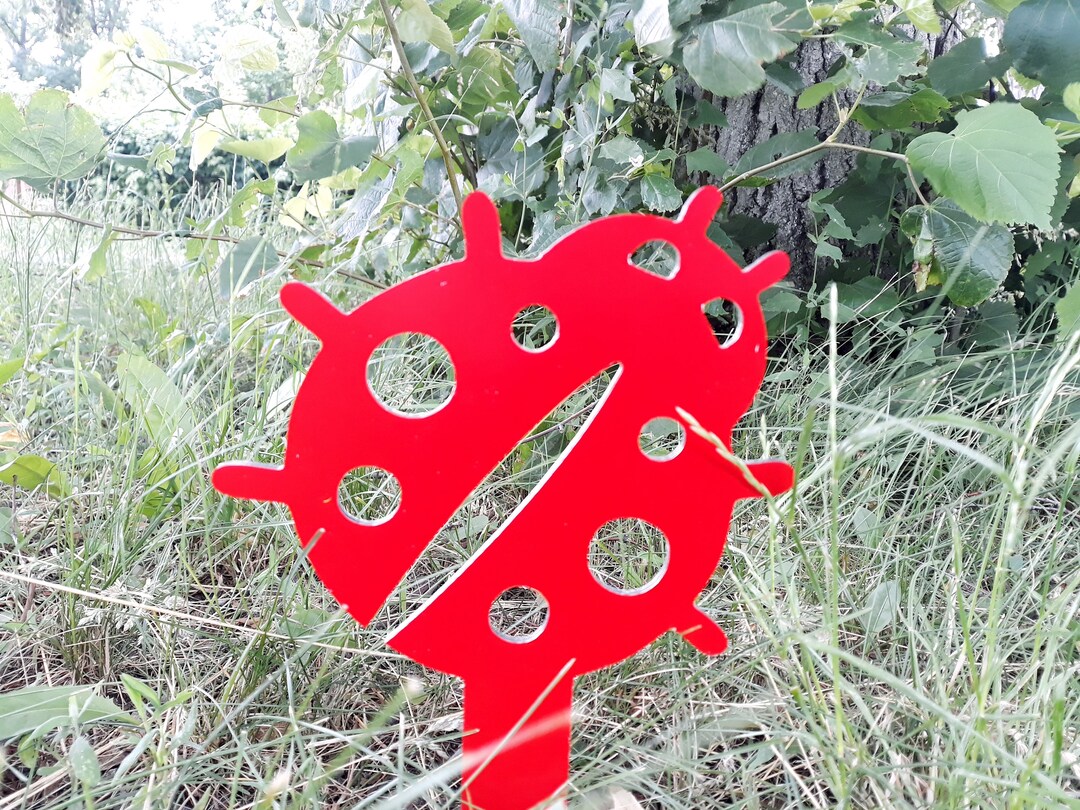 Ladybug Metal, Garden Metal Sign Ladybug, Ladybug Garden Decor, Gift ...