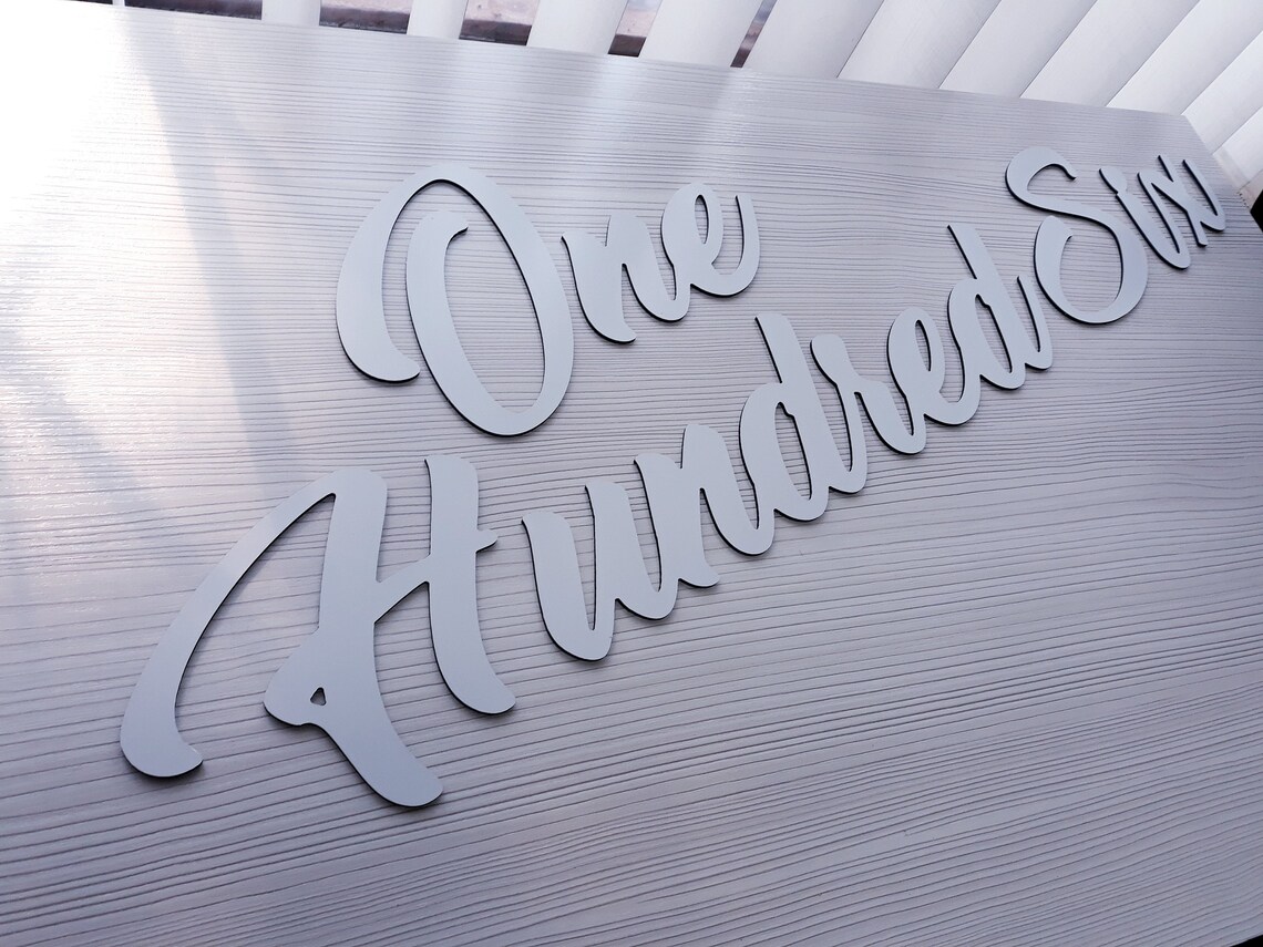 Script Address Sign Metal Custom House Numbers Sign Cursive | Etsy