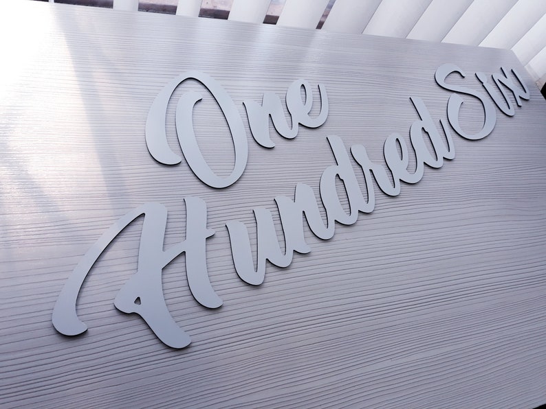 Script Address Sign Metal Custom House Numbers Sign Cursive - Etsy