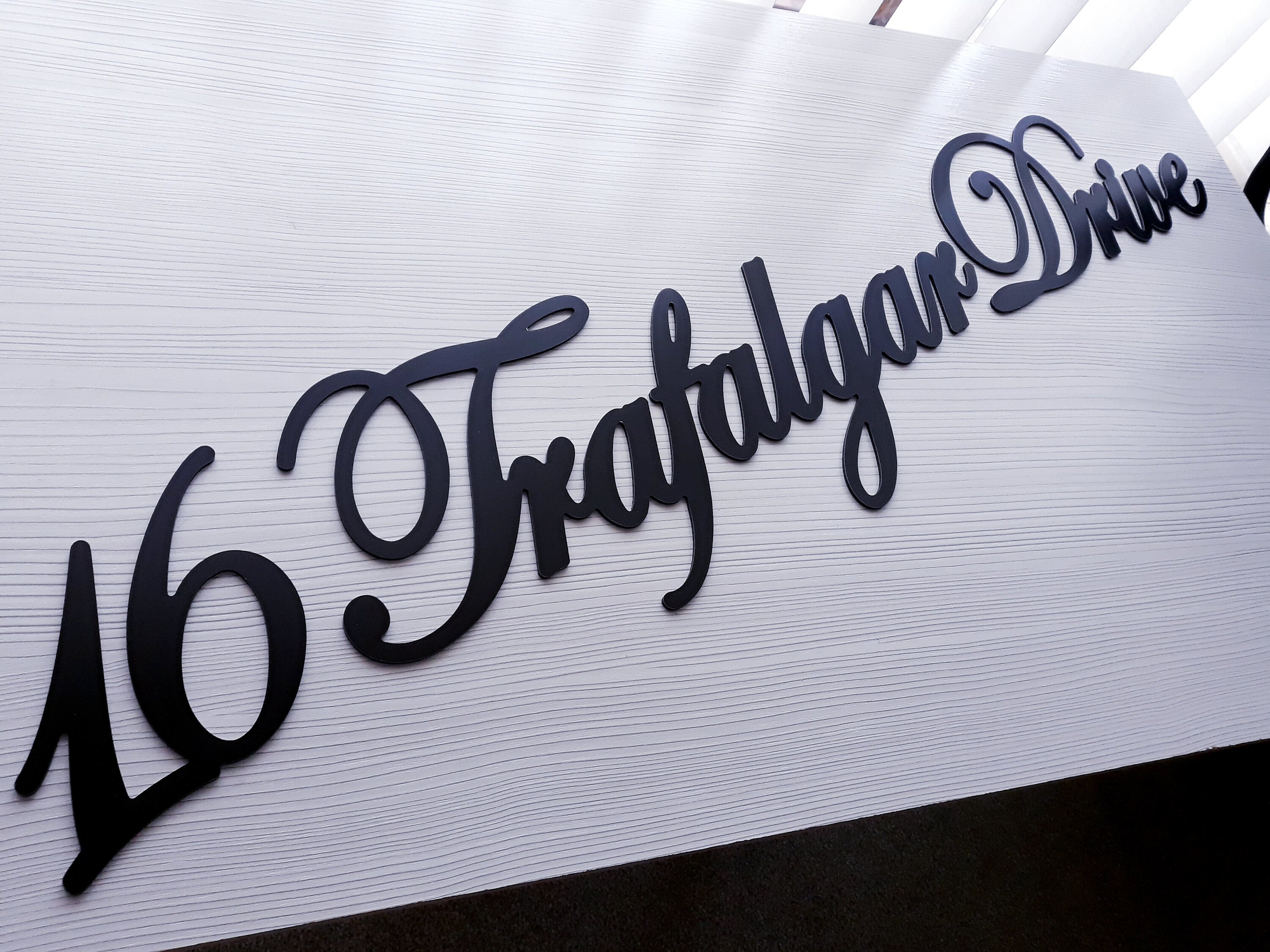 Script Address Sign Metalscript House Numberscustom House - Etsy