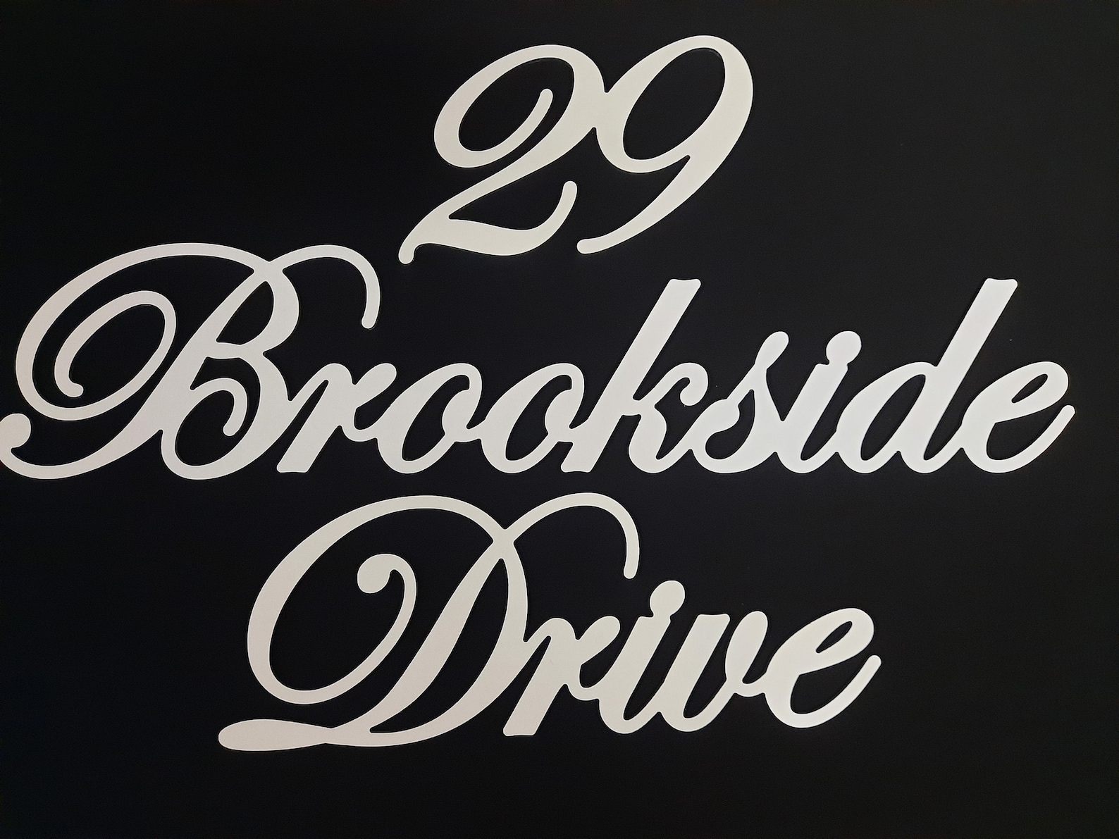 Script Address Sign Metal,script House Numbers,custom House Numbers ...