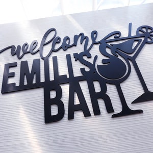 Custom Name Bar Sign Metal,name Bar Sings House Decor,wall Hangings ...