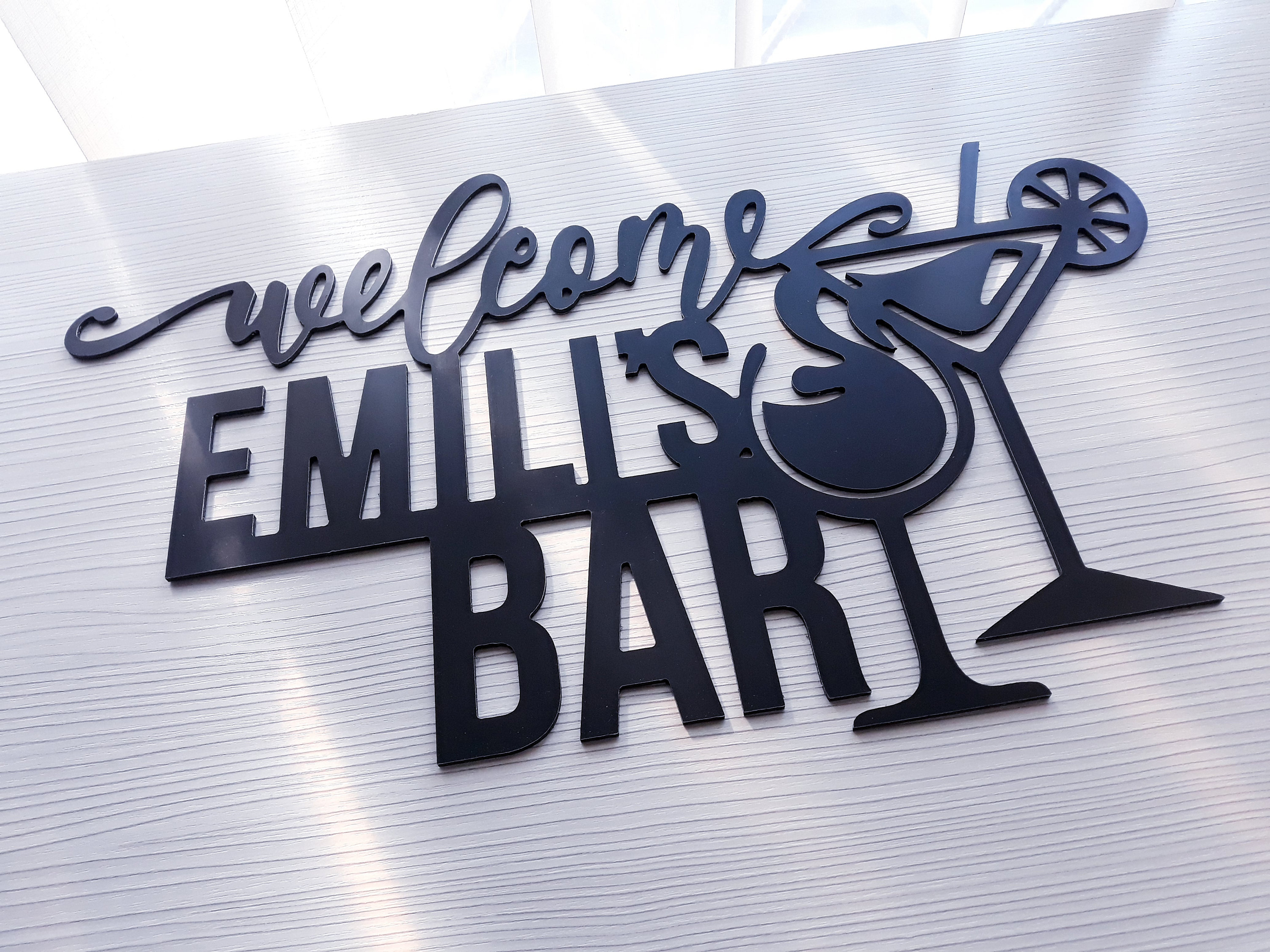 Custom Name Bar Sign Metal,name Bar Sings House Decor,wall Hangings ...
