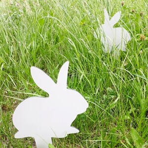 Rabbit Metal, Garden Metal Sign Little Rabbit, Rabbit Garden Decor ...