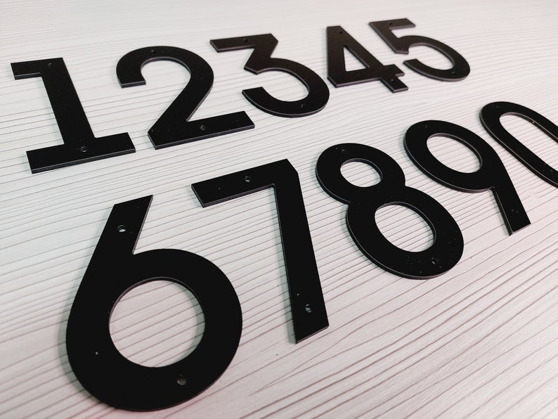 House Numbers Address Sign Black House Numbers House - Etsy