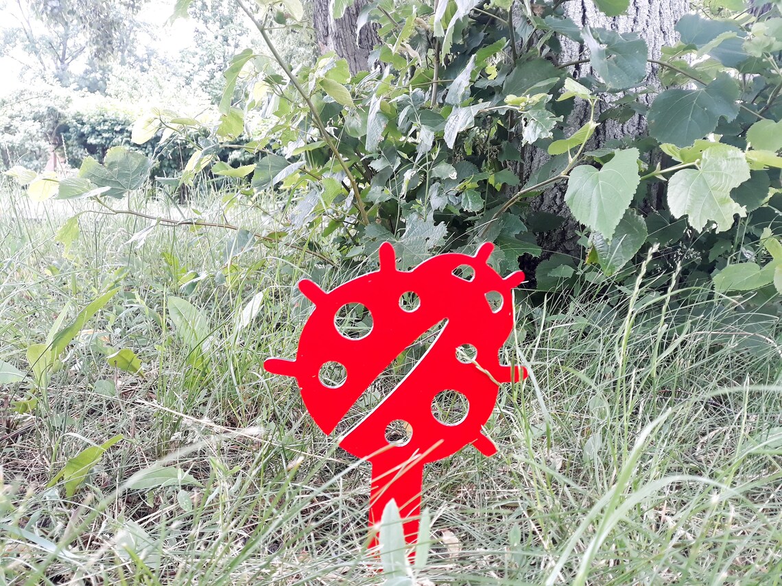 Ladybug Metal Garden Metal Sign Ladybug Ladybug Garden - Etsy