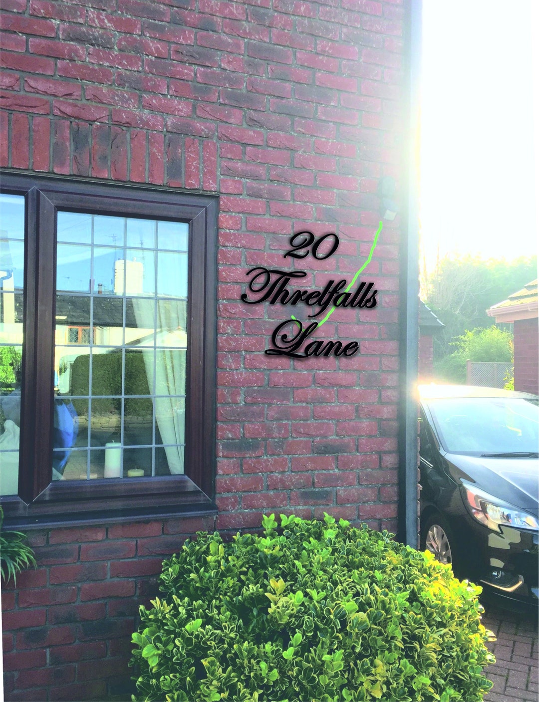 Script Address Sign Metal,script House Numbers,custom House Numbers ...