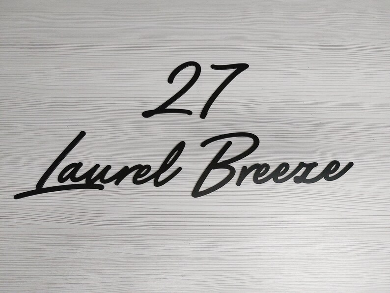 Script Address Sign ,script House Numbers, Custom House Numbers Sign ...