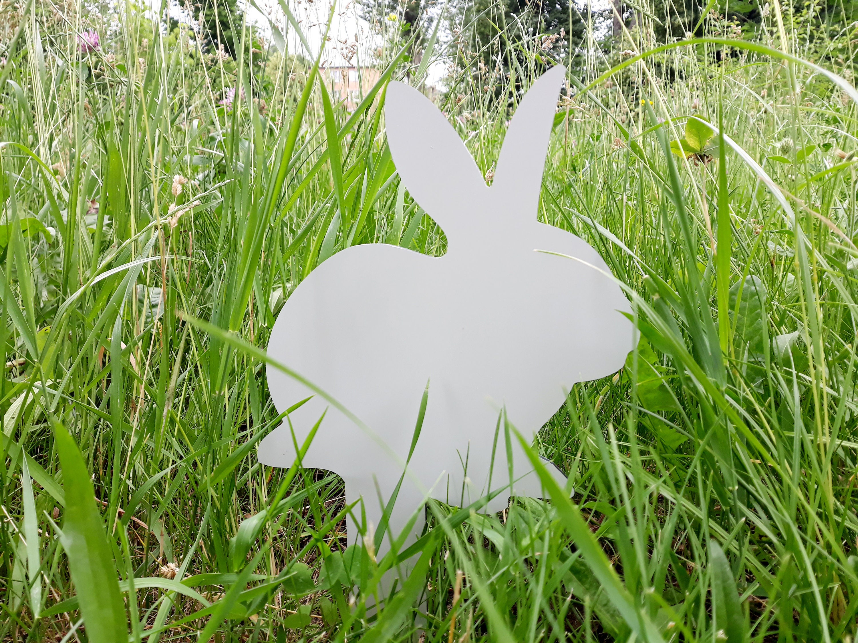 Rabbit Metal Garden Metal Sign Little Rabbit Rabbit Garden | Etsy