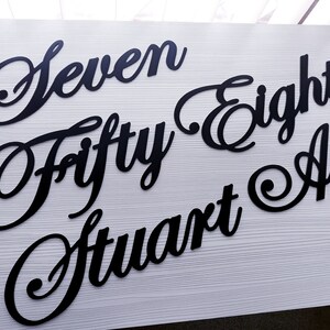 Script Address Sign Metal,garage Address Script,script House Numbers ...