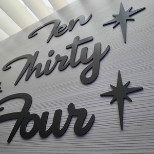 Midcentury Modern Address Sign Aluminum Composite Starbursts - Etsy