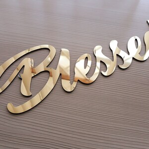Blessed Sign Metal Silver or Gold Mirror,blessed Sings House Decor,wall ...