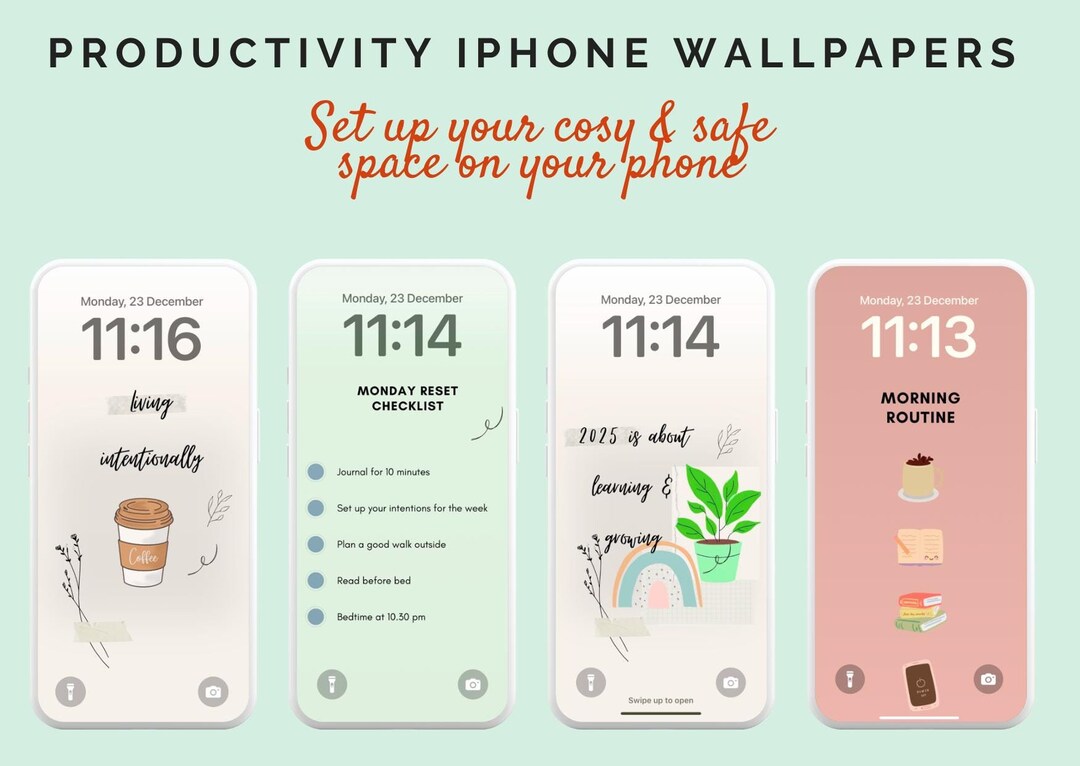 Productivity iPhone Wallpaper | Aesthetic iPhone Wallpaper | Routines ...