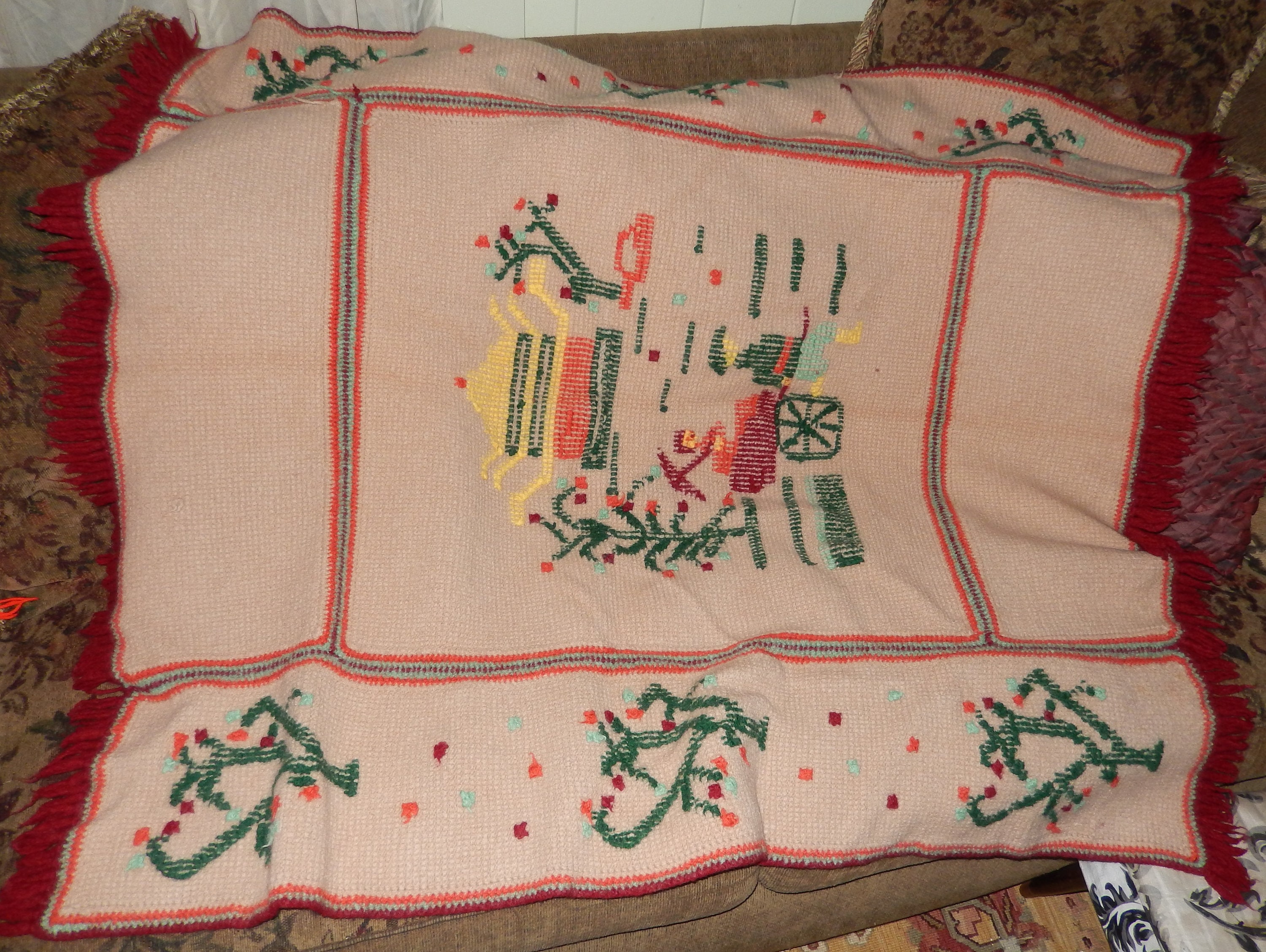 Very Heavy, Vintage, Handmade WOOL Coverlet - Etsy