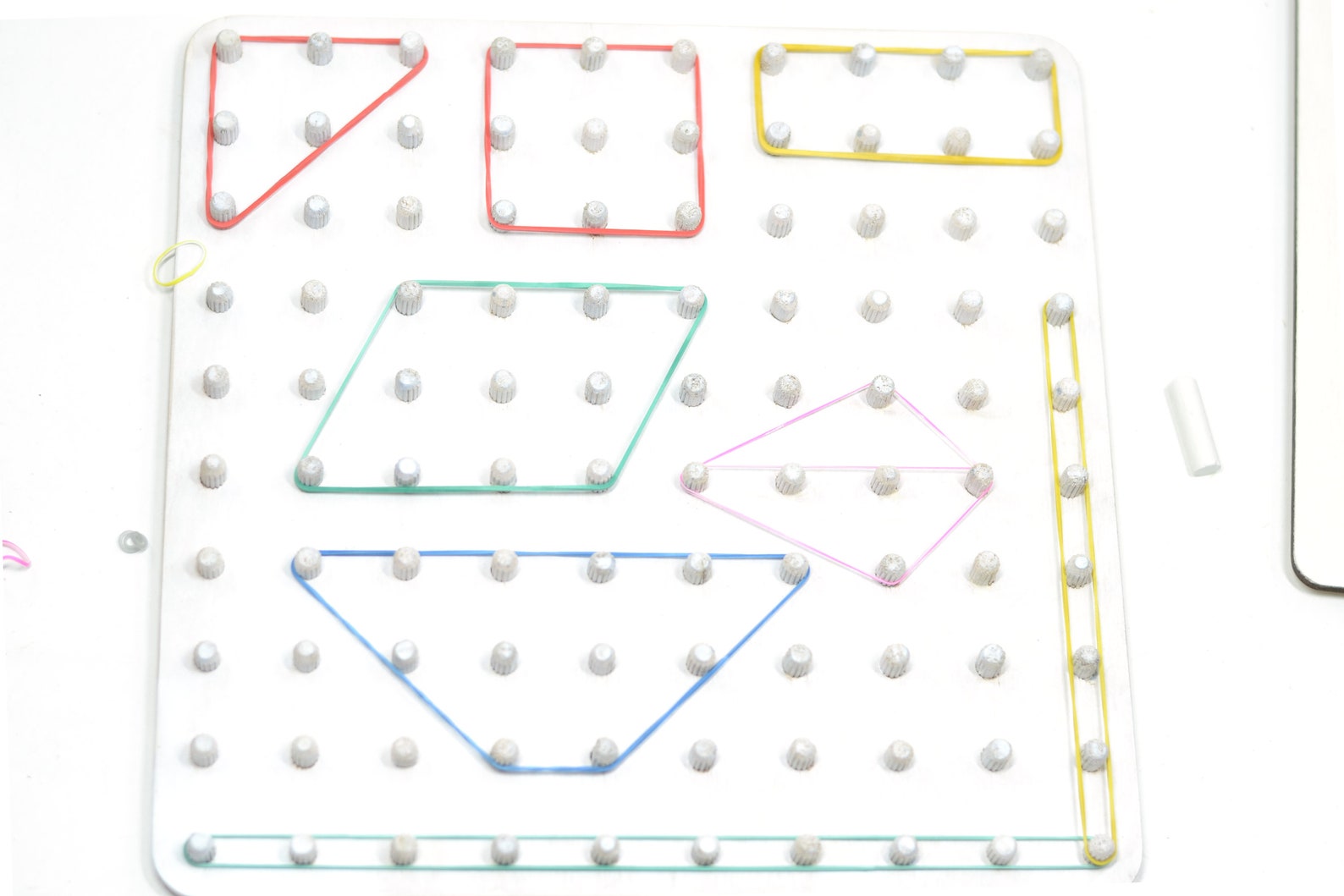 Geoboard 10 10 with numbers and black side for drawing with | Etsy