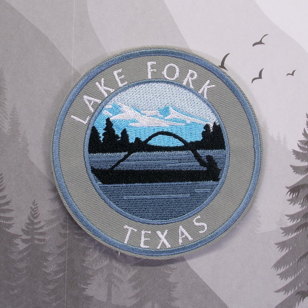 Iron on Lake Fork Patch/souvenir Applique for Jacket & Clothing ...