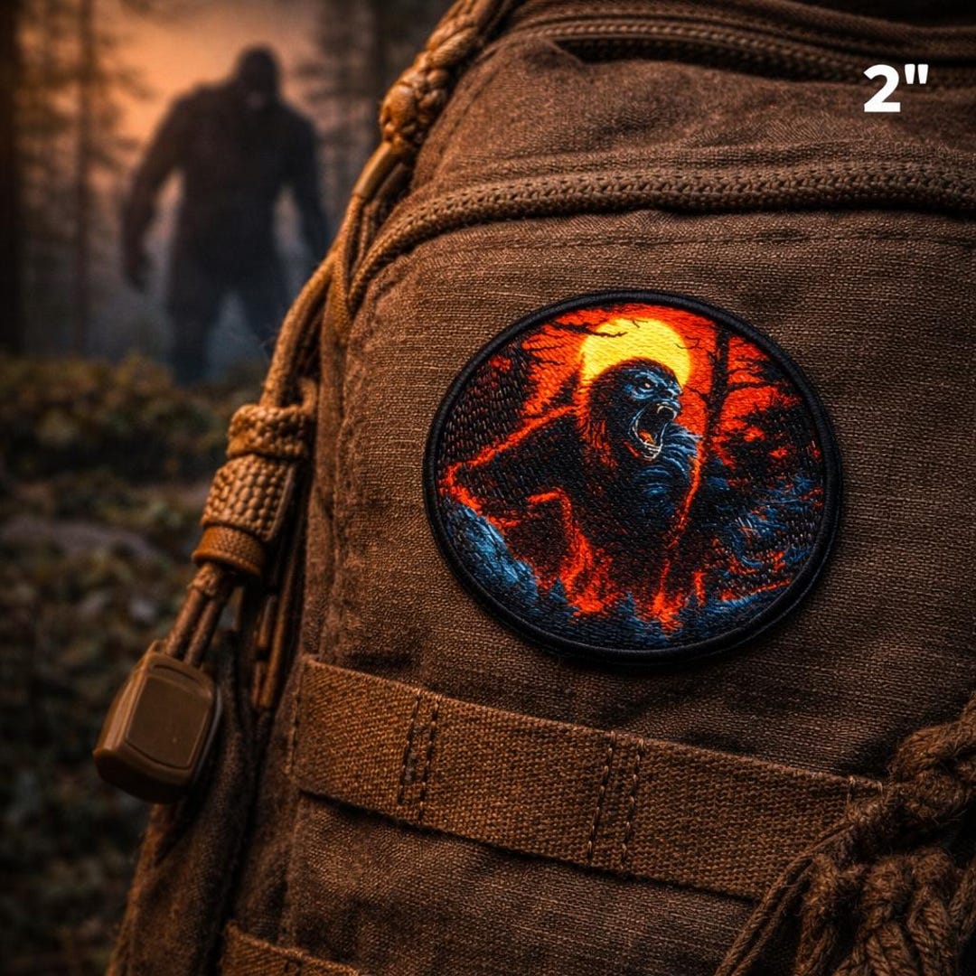 Bigfoot Roaring Patch/iron-on Patch/cryptid Forest Creature/paranormal ...