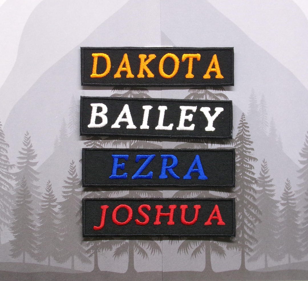 Custom Embroidered Name Tag Patch, Iron-on or Sew-on Applique for ...