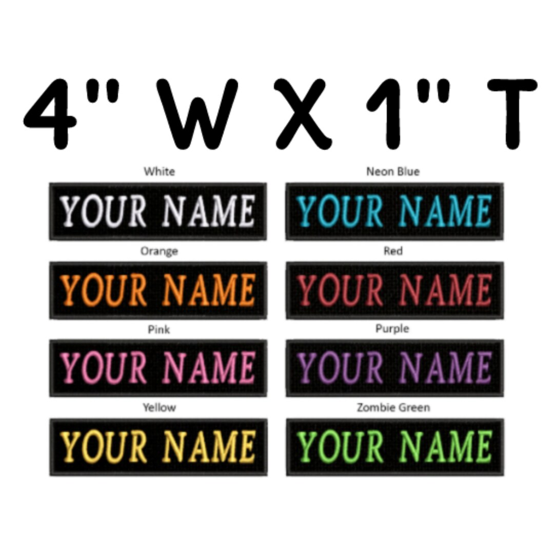 4x1 Name Patch Custom your Name Personalized Name Tag Embroidered Iron ...