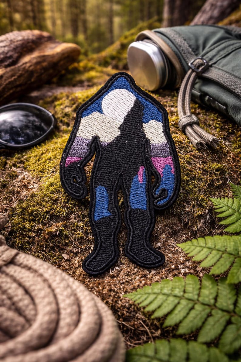 Bigfoot Patch/iron-on Patch/forest Cryptid Gift, Sasquatch Badge, Nature/embroidered Sew-on ...